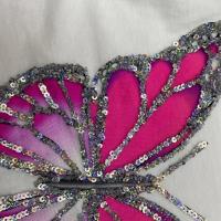China High Quality 3D Sequin Butterfly Alphabet Heart Flower Patches for Garments and Hat Fashion Design for sale