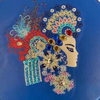 China Fashion Accessory  Rhinestone Crystal Embroidery Applique Patch for Bag or Garments Design Custom Embroidery for sale