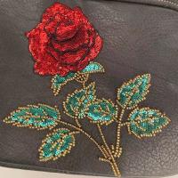 China Fashion Accessory  Rhinestone Crystal Embroidery Applique Patch for Bag or Garments Design Custom Embroidery for sale