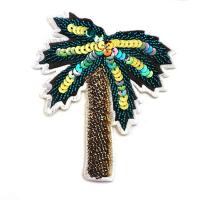 China 2023 Fancy Embroidery Applique Rhinestone Decoration Accessory Patch Bronzing Pattern Sequined Pearl Beaded Applique Patch for sale