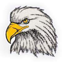 China WANGSHUN Embroidery Customized Eagle Logo Patches High Quality Iron on Backing Patch for sale