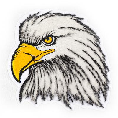 China WANGSHUN Embroidery Customized Eagle Logo Patches High Quality Iron on Backing Patch for sale