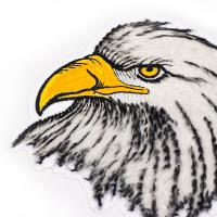 China WANGSHUN Embroidery Customized Eagle Logo Patches High Quality Iron on Backing Patch for sale