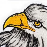 China WANGSHUN Embroidery Customized Eagle Logo Patches High Quality Iron on Backing Patch for sale