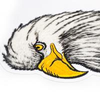 China WANGSHUN Embroidery Customized Eagle Logo Patches High Quality Iron on Backing Patch for sale