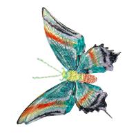 China Custom Embroidery Heat Transfer Printing Exquisite Butterfly Patch Dress Lace Embroidery Decoration Clothing Embroidered Patch for sale