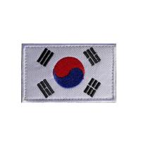China Custom Flag Tactical Eco-Friendly Sequined Fabric Patch for Clothes Hats Bags-Hook and Loop & Heart Shape for sale