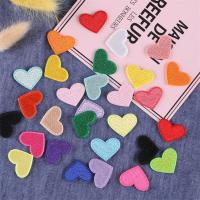 China Red Heart Embroidery Patch Embroidered Heart Badge Customized Toothbrush Embroidery Cloth for sale