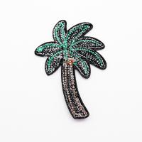 China Customizable 3D Coconut Tree Sew on Embroidery Patches Popular Fashion Accessory for Clothes Personalized With OEM Number for sale