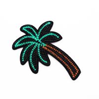 China Customizable 3D Coconut Tree Sew on Embroidery Patches Popular Fashion Accessory for Clothes Personalized With OEM Number for sale