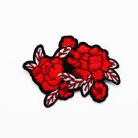 China Halberd Velvet Embroidery Flower Cloth Patch Badge Custom Embroidery Patches Iron on Badge Embroidery Brooch 3d Patches for sale