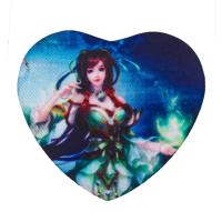 China Custom Pin on Badges,Best Sale Safety Pin on Patch,Heart Shape Fabric Metal Heat Transfer Cartoon Game Badge for sale
