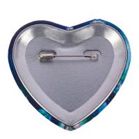 China Custom Pin on Badges,Best Sale Safety Pin on Patch,Heart Shape Fabric Metal Heat Transfer Cartoon Game Badge for sale