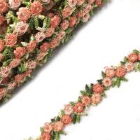 China High-Grade 2cm Eco-Friendly Polyester Embroidered Lace Fabric Water-Soluble French Style Decorative Barcode Lace Fabrics for sale