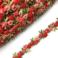 China High-Grade 2cm Eco-Friendly Polyester Embroidered Lace Fabric Water-Soluble French Style Decorative Barcode Lace Fabrics for sale