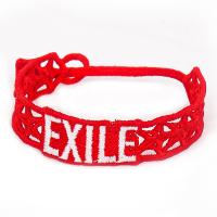 China Customized Embroidered Exile Water Bracelet Personalized Hollow Canvas Adjustable Letter Bracelet Simple Style for sale