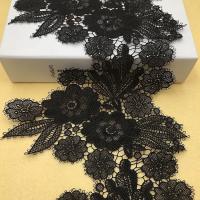 China High Quality Velvet Embroidered Lace Trim 3D Hallow Gold Neckline Assorted Patterns DIY Embroidered With Custom Border Wholesale for sale