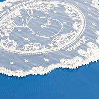 China Sustainable round Table Mat Lace Rhombus Mold Fancy Embroidery Water-Soluble Placemat for Home Improvement Pastry Decoration for sale