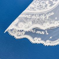 China Water Soluble Embroidered White Embroidered Patch Round Square Mat Clothes Decoration Coffee Coaster for sale