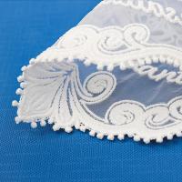 China Water Soluble Embroidered White Embroidered Patch Round Square Mat Clothes Decoration Coffee Coaster for sale