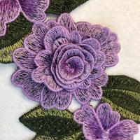 China Hollow Out Water-Soluble Lace Embroidery Cloth Sticker Flower Embroidery Cloth Patch Milk Silk Garment Accessories for sale