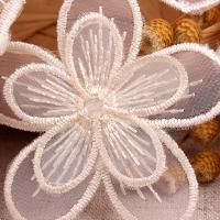 China White Flowers Embroidery Trim Lace Cotton Embroidery Lace Trimming Border Embroidery Lace for sale