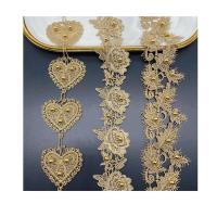 China Beaded Water-soluble Lace Computer Embroidery of Leaves Love Heart Bowknot Shearable Decoration Embroidery Accessories for sale