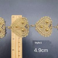 China Beaded Water-soluble Lace Computer Embroidery of Leaves Love Heart Bowknot Shearable Decoration Embroidery Accessories for sale