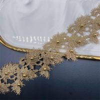 China Beaded Water-soluble Lace Computer Embroidery of Leaves Love Heart Bowknot Shearable Decoration Embroidery Accessories for sale