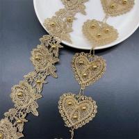 China Beaded Water-soluble Lace Computer Embroidery of Leaves Love Heart Bowknot Shearable Decoration Embroidery Accessories for sale