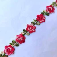 China 2cm 3D Embroidery Water-Soluble Lace Section Dyeing Line Diy Handmade Headwear Decoration Accessories Lace Clothing Patch for sale