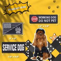 China Custom Service Dog  Dog Vest Patches Removable Tactical Patches Embroidered Fastener Hook Loop Patch for sale