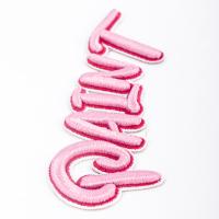 China Cheap Custom 3 D Letters Embossed Clothes Iron Sew on Embroidered Patches Garment Accessories Label for Hat Cap for sale