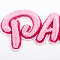 China Cheap Custom 3 D Letters Embossed Clothes Iron Sew on Embroidered Patches Garment Accessories Label for Hat Cap for sale