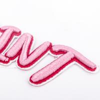 China Cheap Custom 3 D Letters Embossed Clothes Iron Sew on Embroidered Patches Garment Accessories Label for Hat Cap for sale
