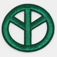 China 3D Embroidery Logo Patches Green for sale