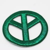China 3D Embroidery Logo Patches Green for sale