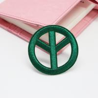 China 3D Embroidery Logo Patches Green for sale