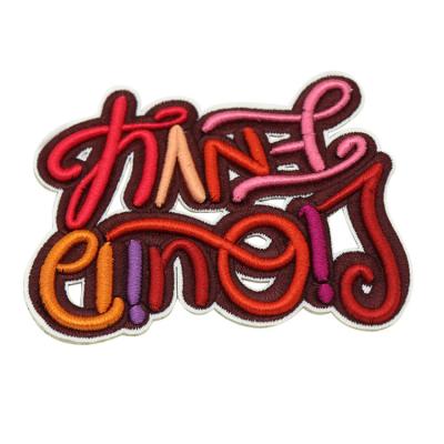 China Wholesale Iron-On Fabric Wedding Embroidery Patches 3D Embroidered Badges for Clothing Wholesale Clothing Accessories for sale