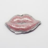 China Free and Oppressed Fashion Lip Jeans Accessories Patches /Red Lip Embroidery 3D Puff Patches for sale