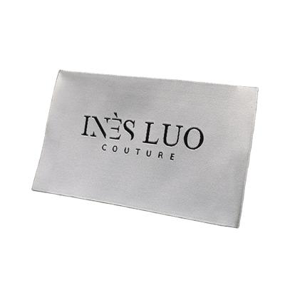 China Design Your Custom Brand Name Printing Organic Cotton Fabric Tag Clothing Labels Linen Clothing Labels for sale