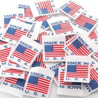 China American Flag Crafting Craft Art Fashion Woven Ribbon Ribbons Tag for Clothing Sewing Sew on Clothes Garment Embroidered Label for sale
