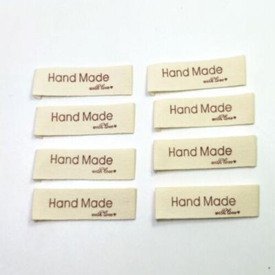 China Cotton Woven Label Handmade With Love Diy Clothing Sewing Grosgrain Tag  Neck Label for sale