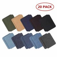 China Selizo 20 24 Pcs Iron-On Patches for Jeans Plastic Fabric Jean Patches Clothing Repair 10 Colors Logo Decoration Mainly Uniforms for sale