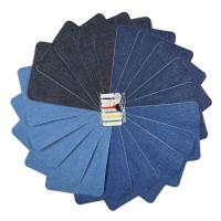 China Selizo 20 24 Pcs Iron-On Patches for Jeans Plastic Fabric Jean Patches Clothing Repair 10 Colors Logo Decoration Mainly Uniforms for sale