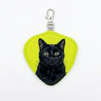 China Customized Eco-Friendly Rubber Silk Screen Printed Rectangular Hanging Ring Embroidery Keychain for sale
