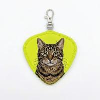 China Customized Eco-Friendly Rubber Silk Screen Printed Rectangular Hanging Ring Embroidery Keychain for sale