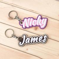 China Customized Embroidery Large Pattern for System Complete Seamless Exquisite 3D Rubber Edging Lightweight Carabiner Keychain for sale