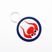 China Customized Embroidery Large Pattern for System Complete Seamless Exquisite 3D Rubber Edging Lightweight Carabiner Keychain for sale