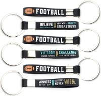 China Wholesale Pack Football-Themed Key Chains Bulk Rectangle Pattern Woven Technique for Gifts Party Favors Dog Fruit Panda Designs for sale